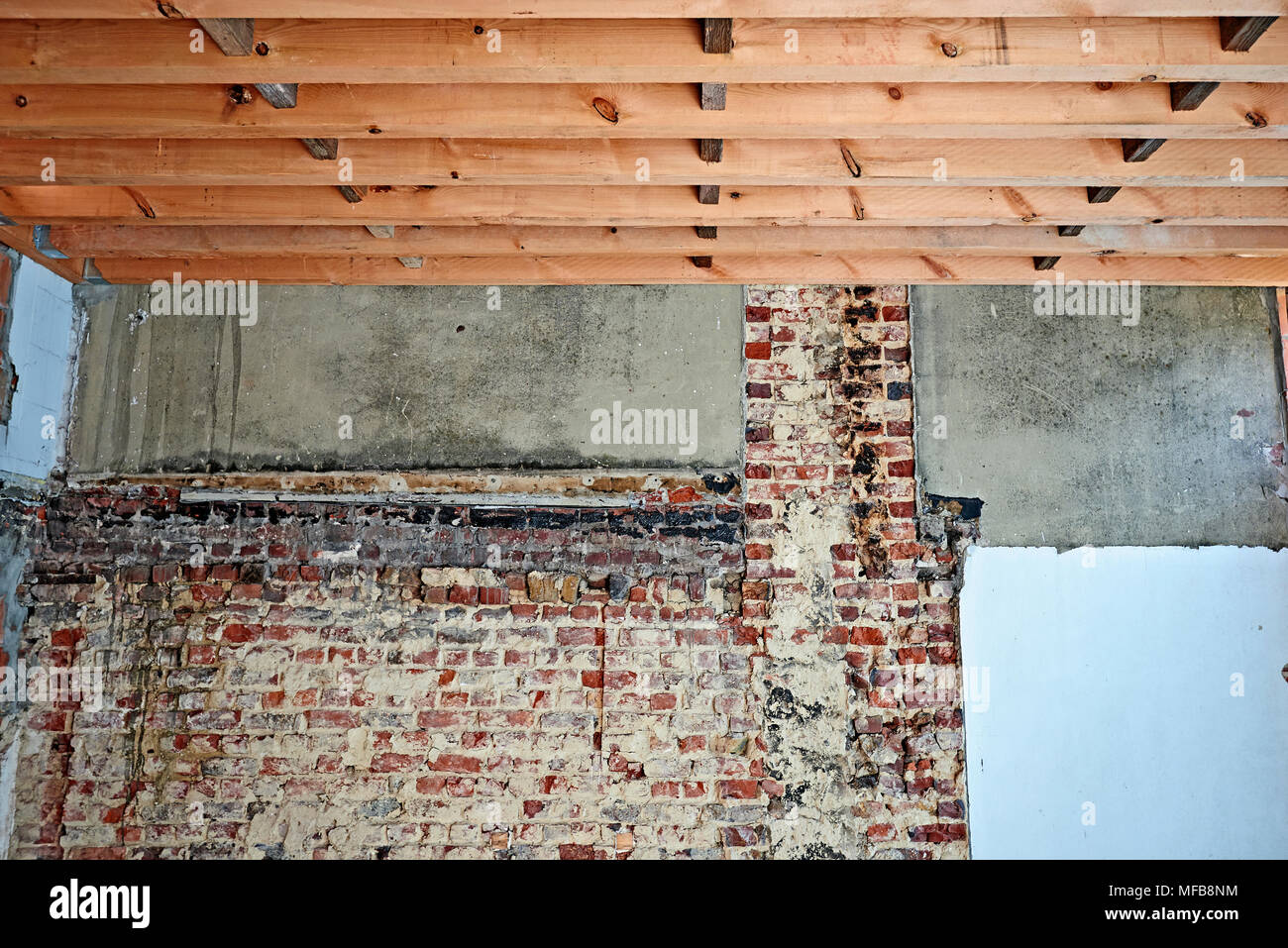 Ceiling frame and new wooden frame installed Stock Photo - Alamy