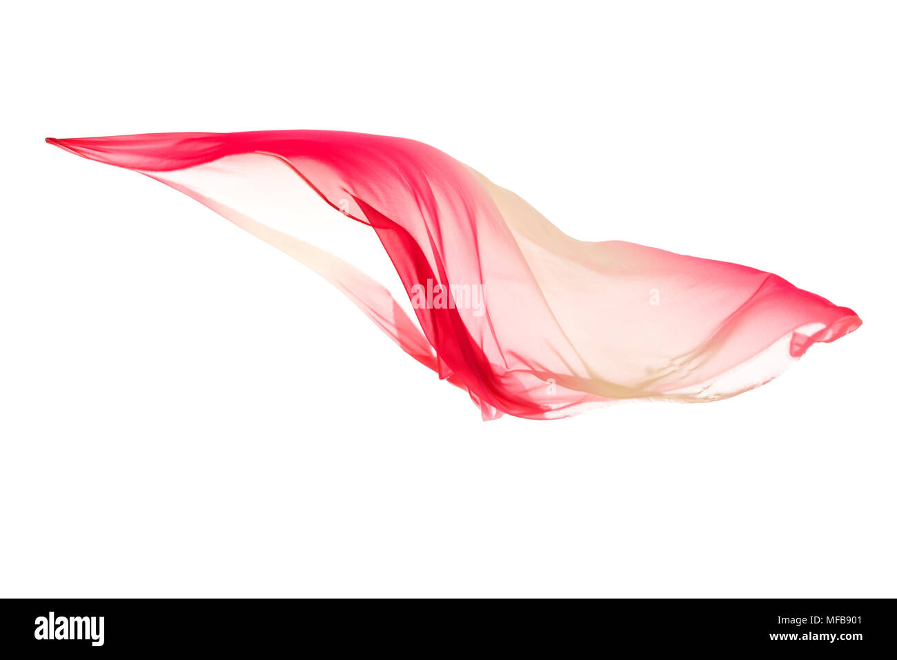 flying fabric separated on white background Stock Photo - Alamy