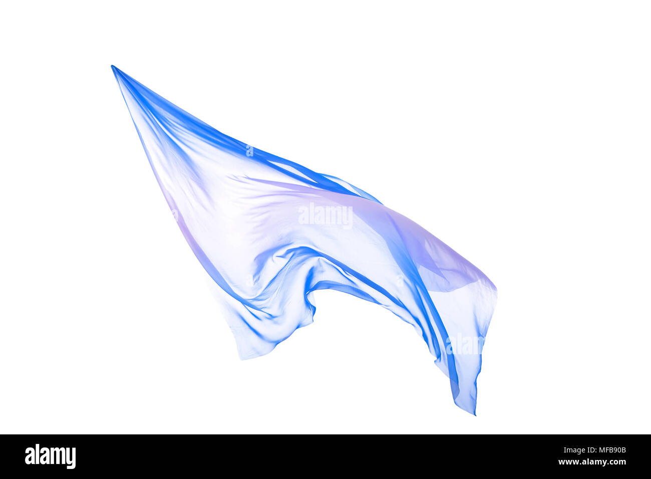 flying fabric separated on white background Stock Photo - Alamy