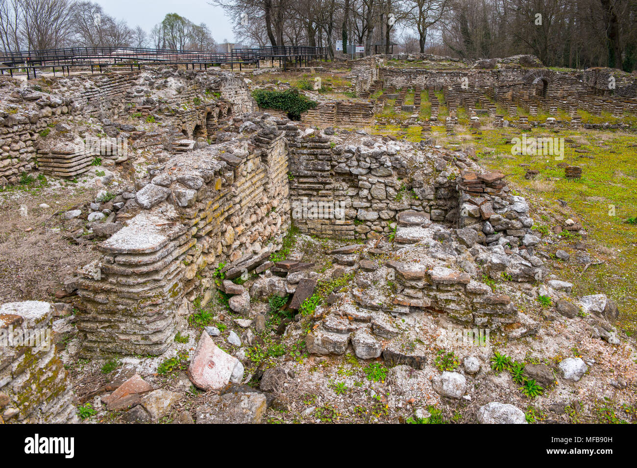 Ancient ruins in the Dion Archeological Site in Greece Stock Photo - Alamy
