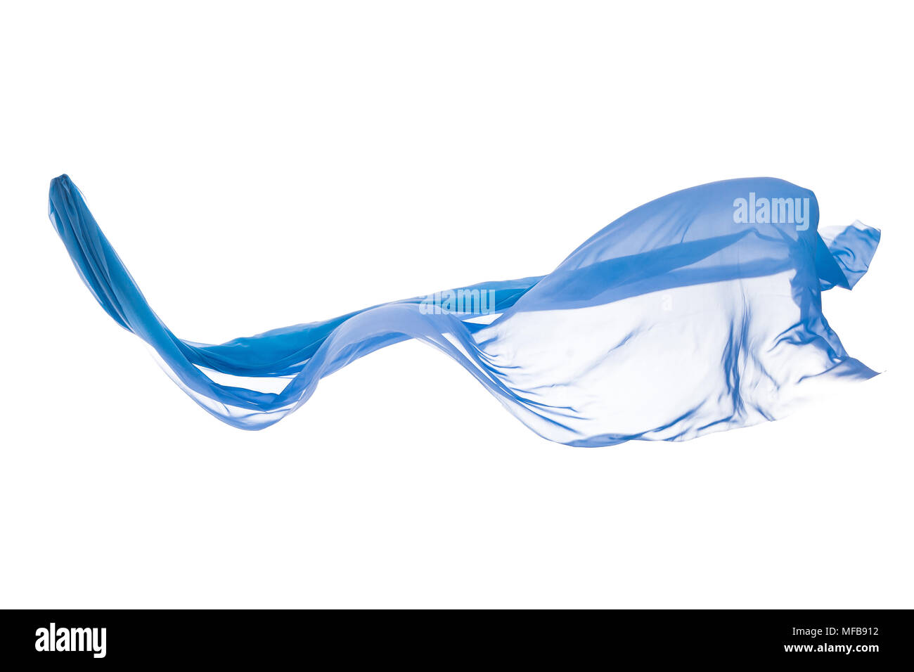 flying fabric separated on white background Stock Photo - Alamy
