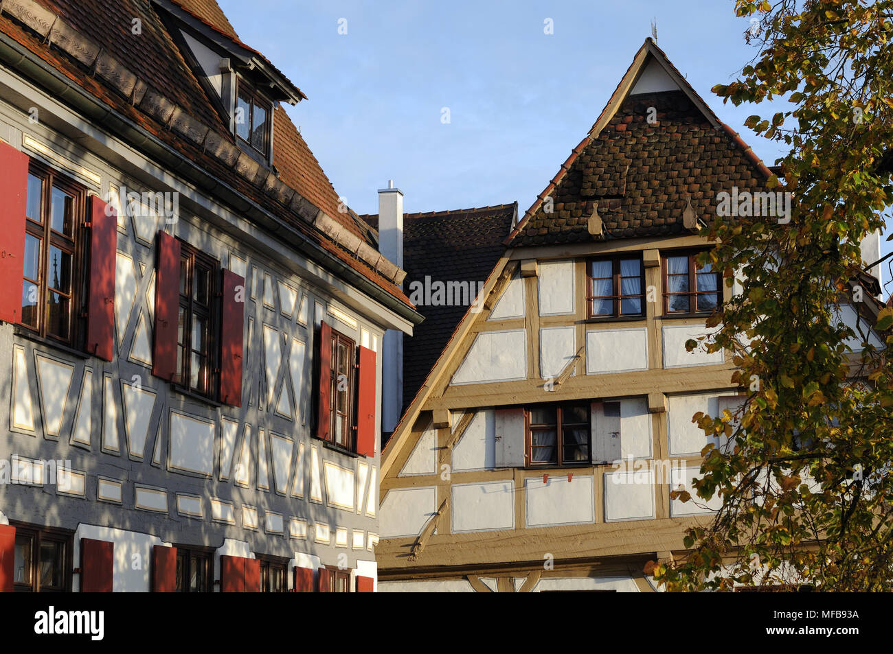 half-timbered houses in old town of Ulm, Germany Stock Photo - Alamy