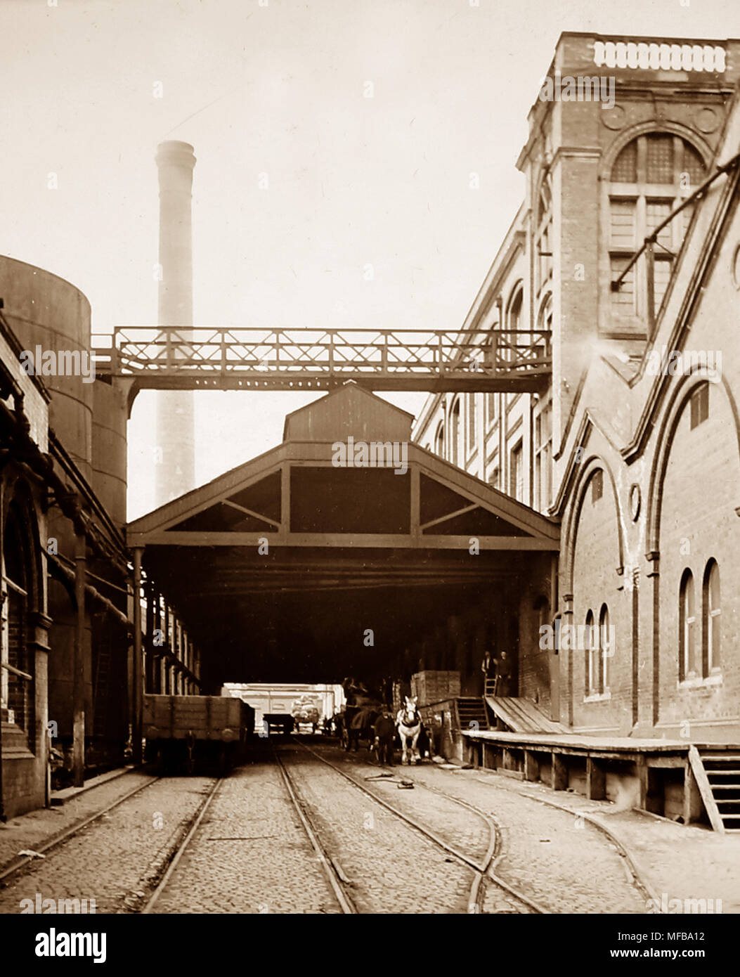 Railway despatch yard,Port Sunlight, early 1900s Stock Photo - Alamy