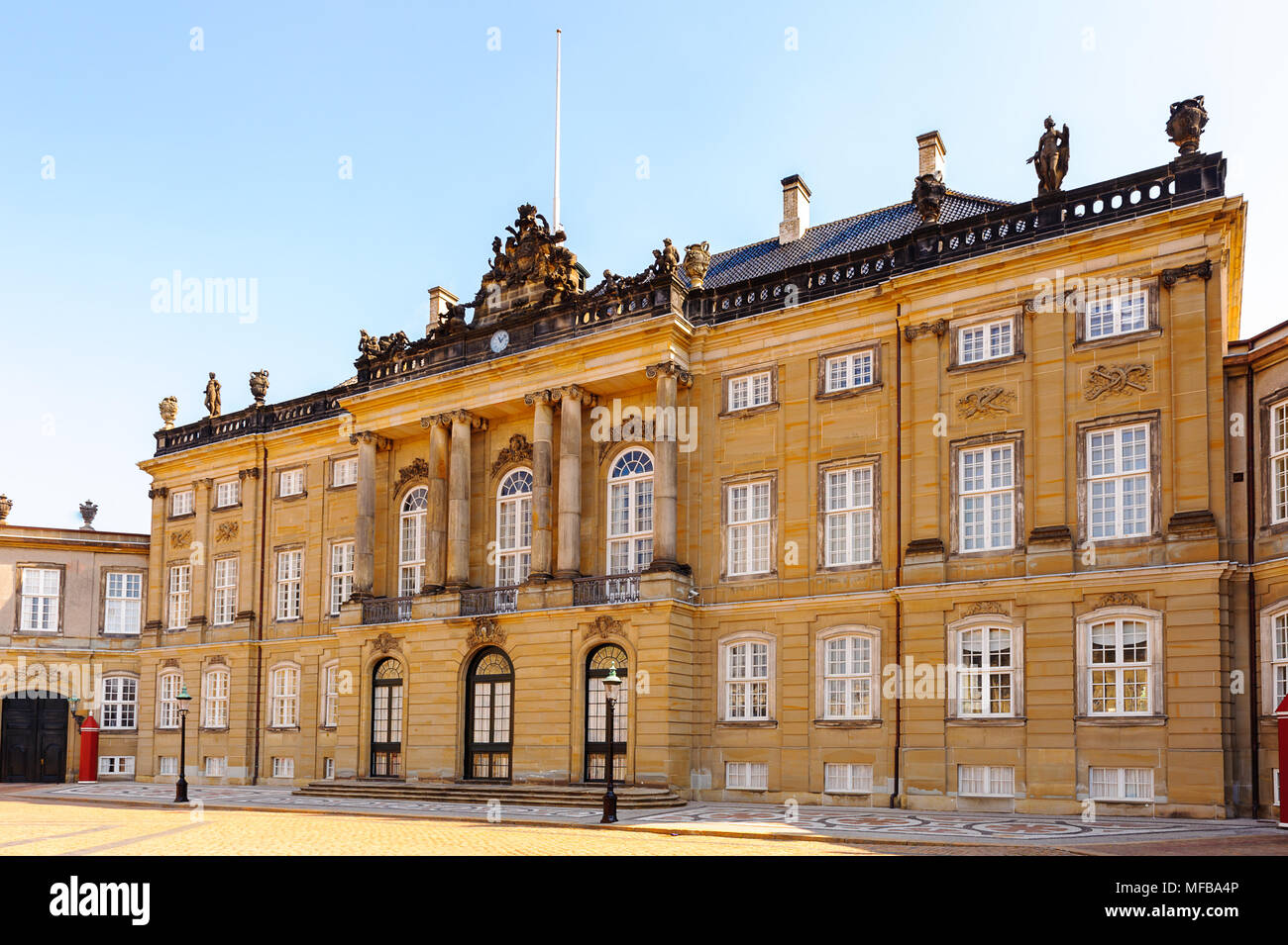 King Frederik VIII palace, Amalienborg, Copenhagen, Denmark Stock Photo ...