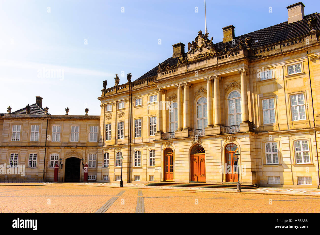 King Christian VII palace, Amalienborg, Copenhagen, Denmark Stock Photo ...