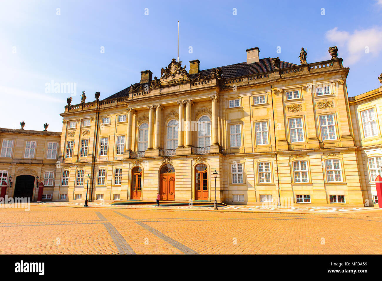 King Christian VII palace, Amalienborg, Copenhagen, Denmark Stock Photo ...