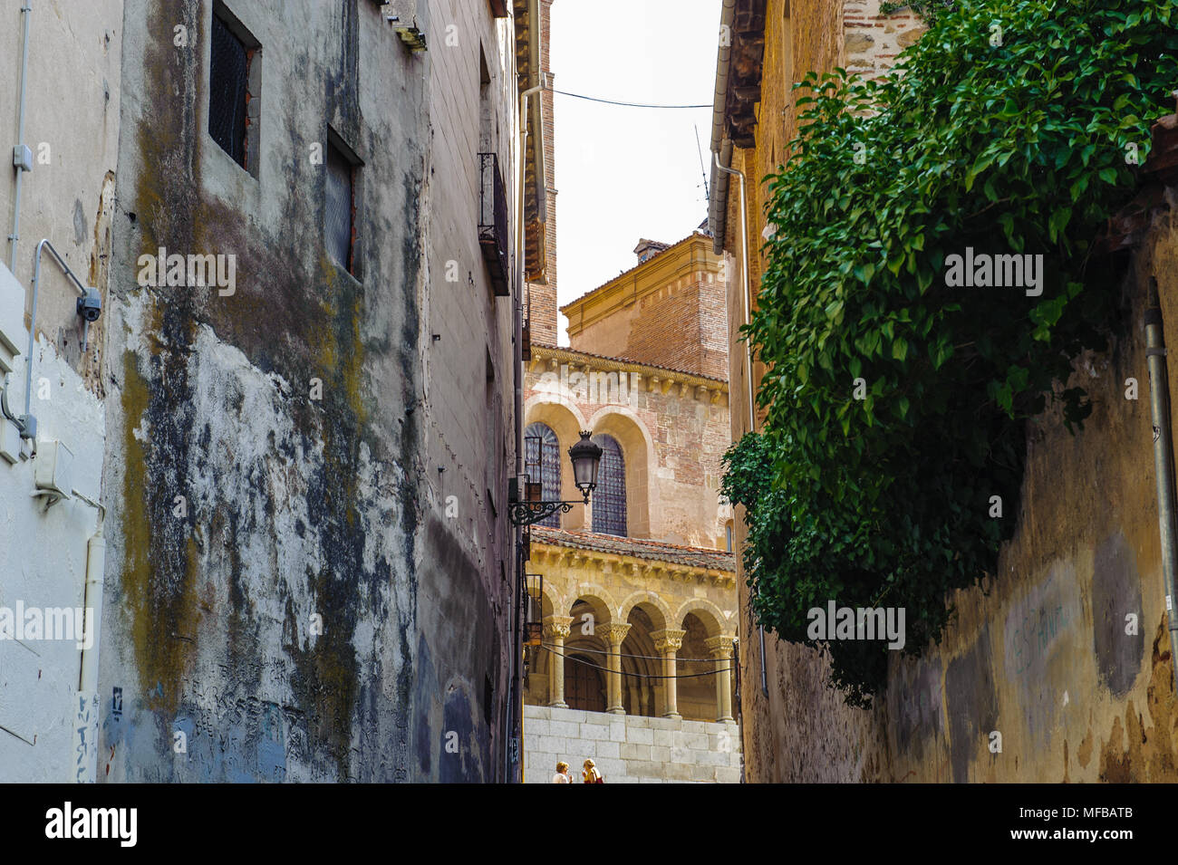 Architecture of Segovia, a medieval city in the region of Castile and ...