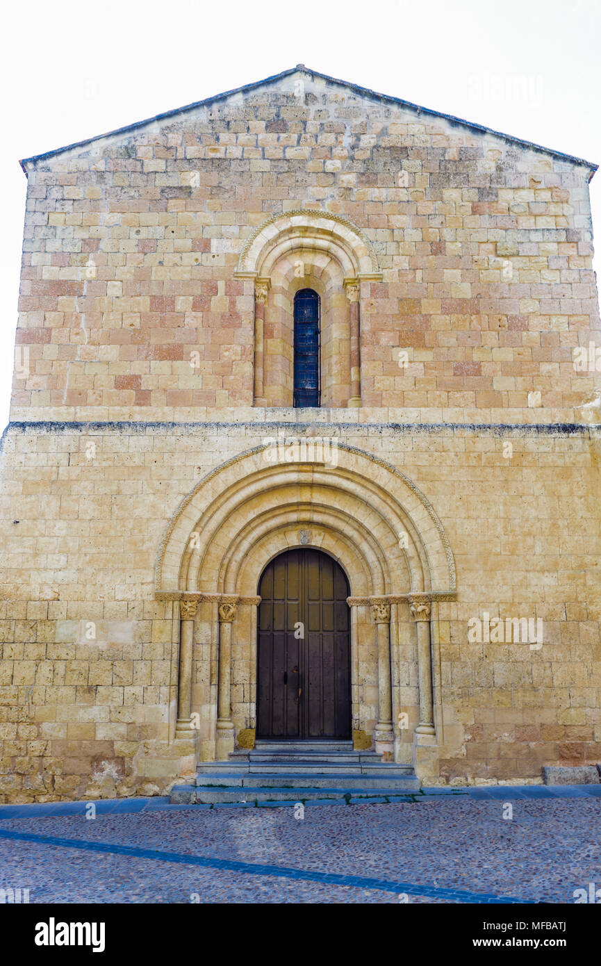 Medieval building in Segovia, a medieval city in the region of Castile ...