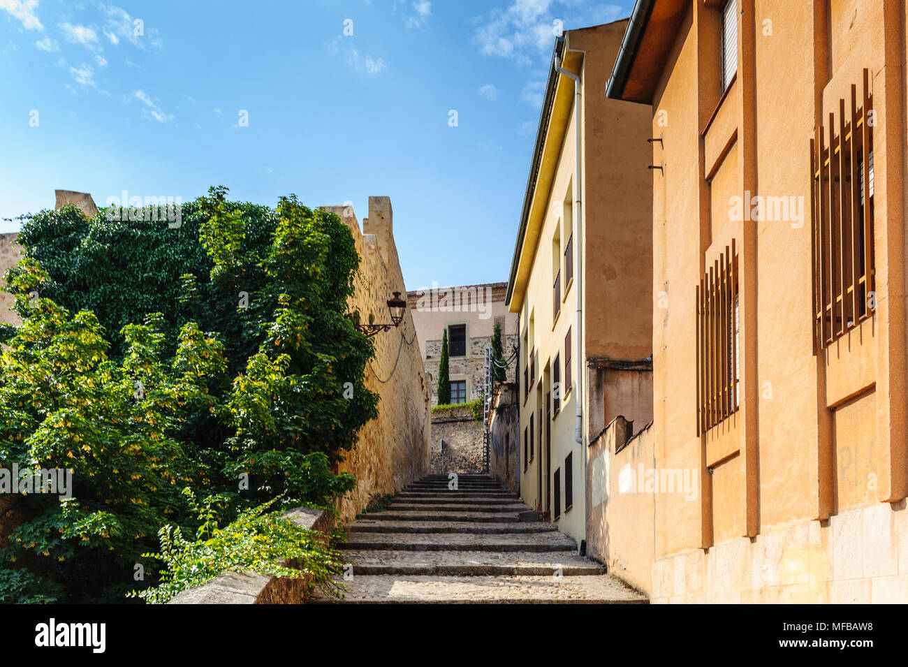 Spanish old medieval architecture Stock Photo - Alamy
