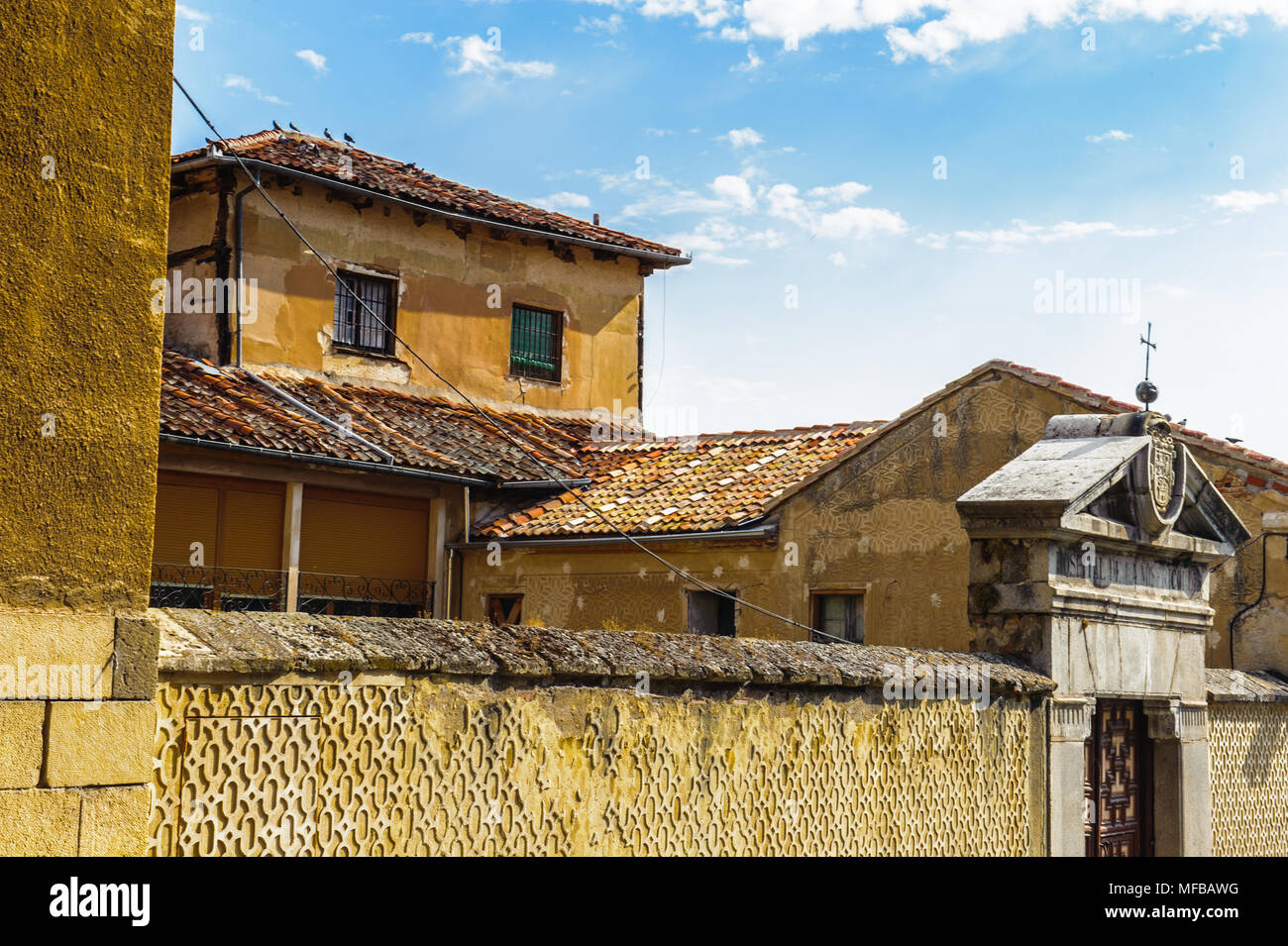 Spanish old medieval architecture Stock Photo - Alamy