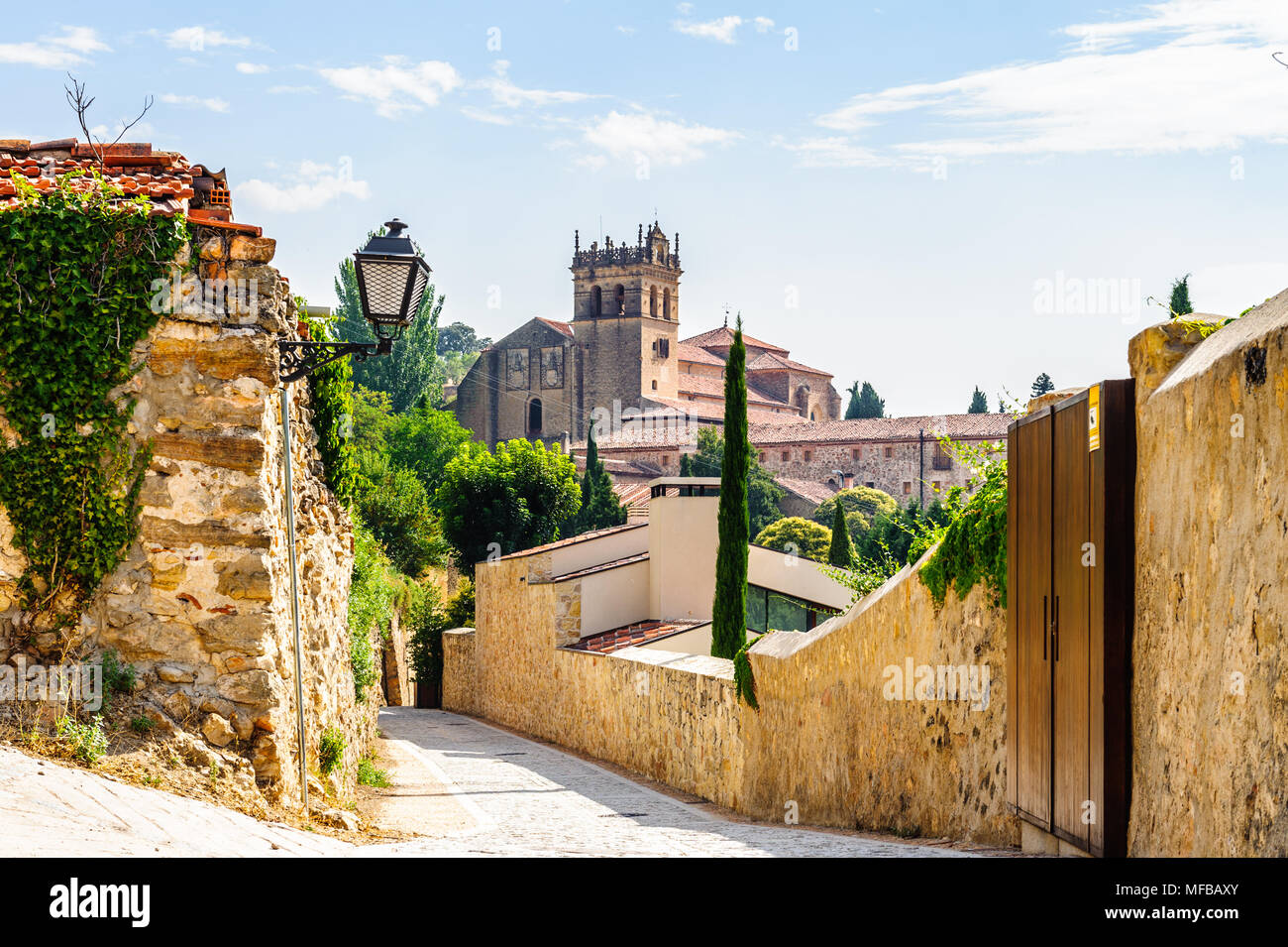 Architecture of Segovia, a medieval city in the region of Castile and ...