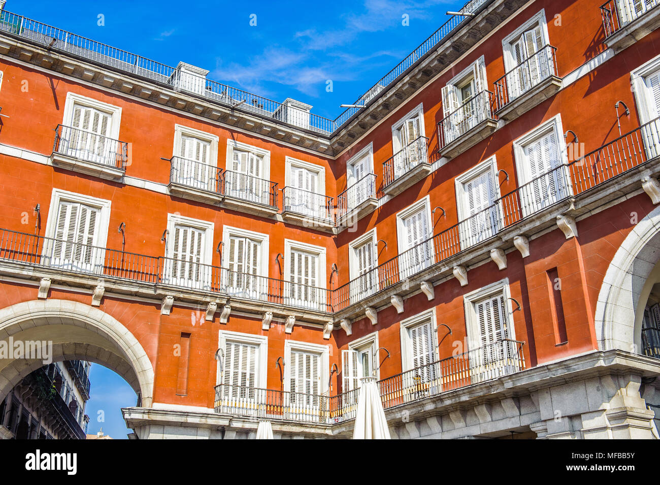 Building of the Plaza Mayor (Major square), Madrid, Spain Stock Photo ...