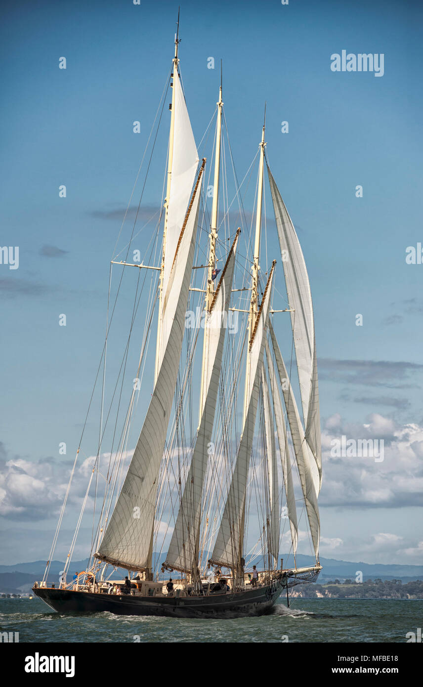 Gaff Gaff Rigged Sailboat Under Full Sail | Historic New England