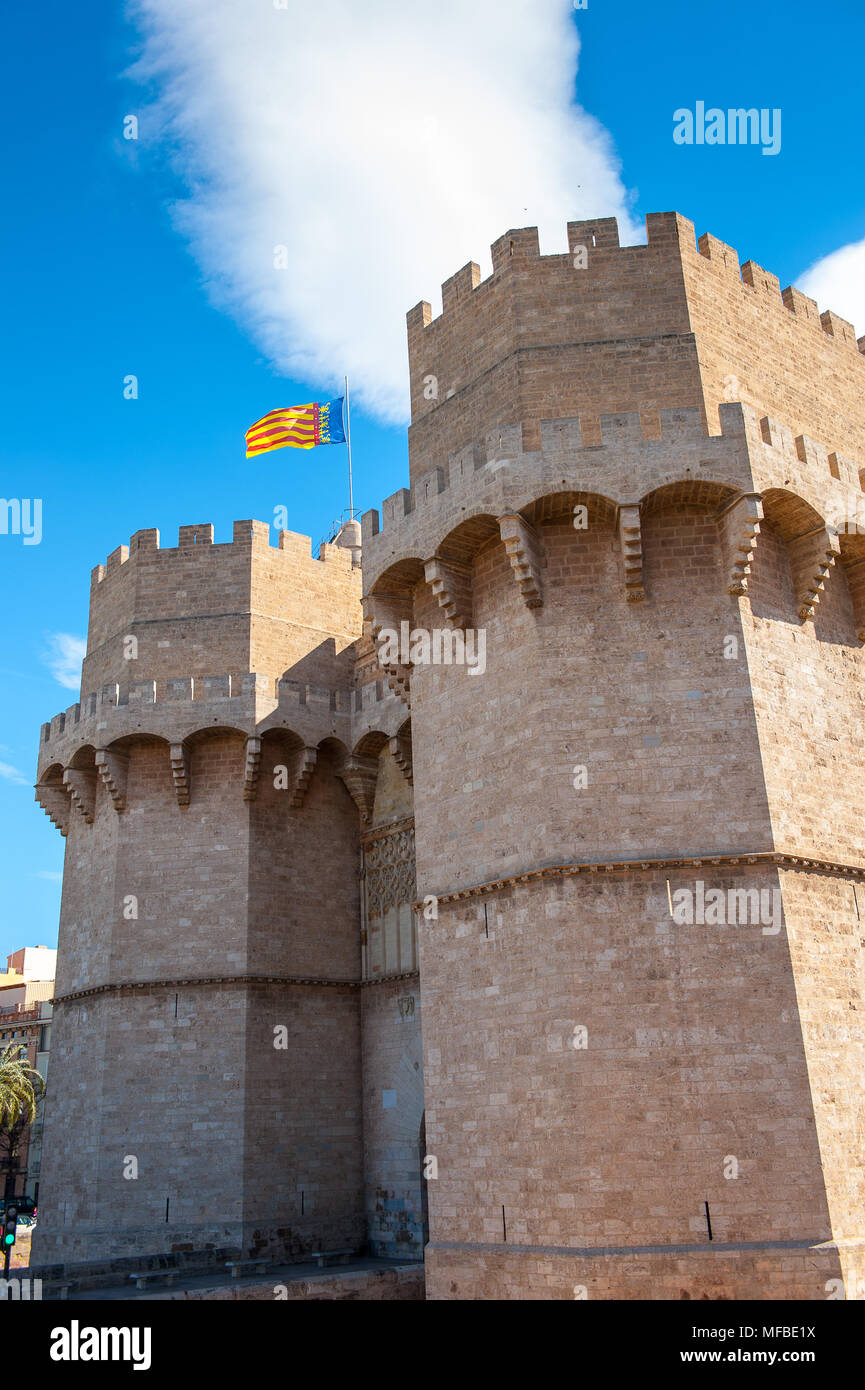 Torres de Serrans (Serrano Towers), one of the twelve gates that were ...
