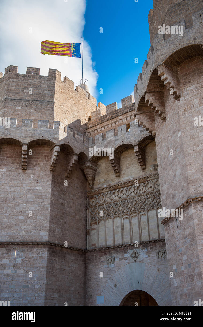 Torres de Serrans (Serrano Towers), one of the twelve gates that were ...