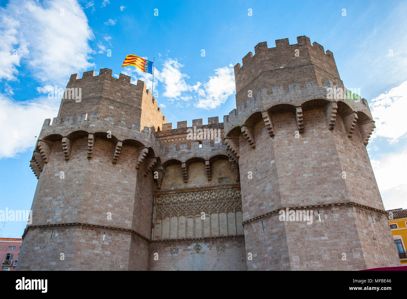 Serrano Towers, one of the twelve gates that were found along the old ...