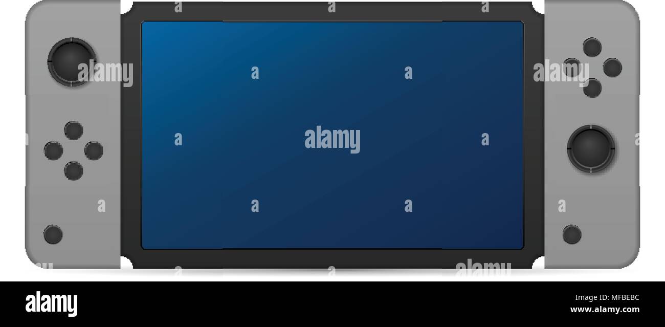 With a portable console Stock Vector Images - Alamy