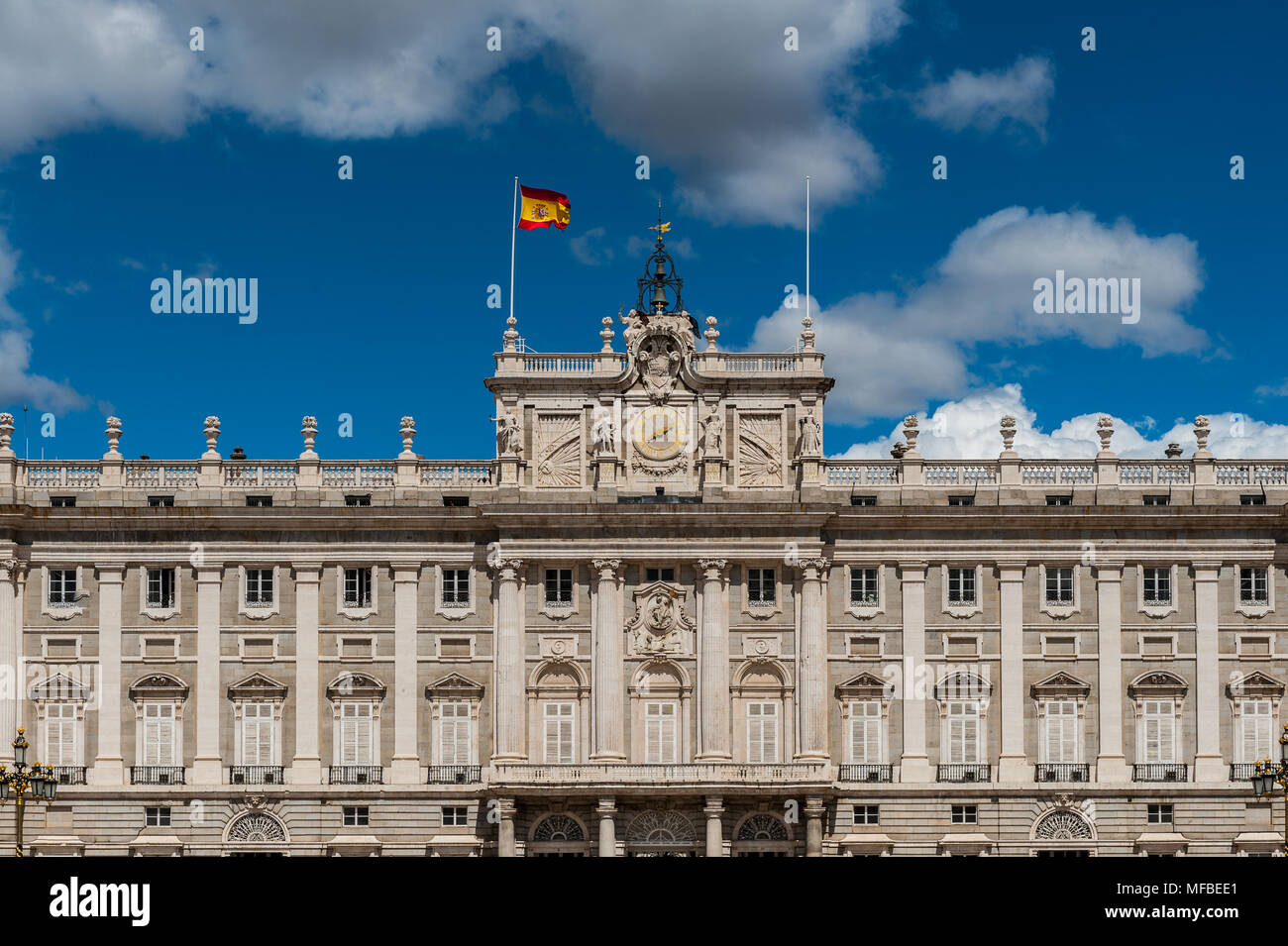 Square near the Palacio Real (Royal Palace), Madrid, Spain. Royal ...