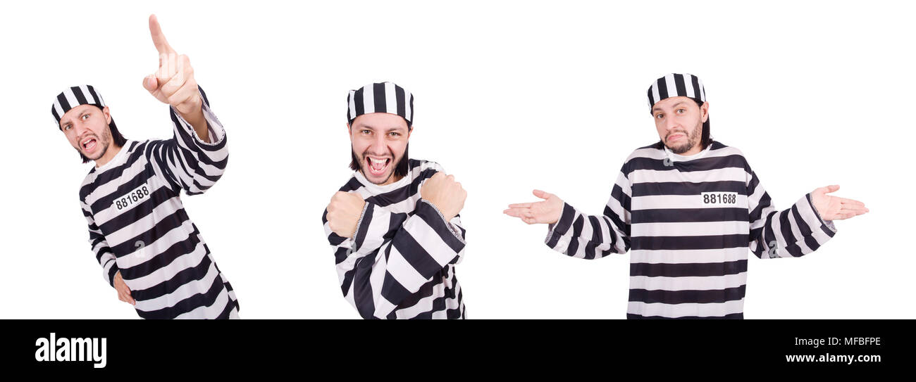 Prison inmate isolated on the white background Stock Photo - Alamy