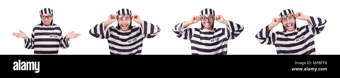 Prison inmate isolated on the white background Stock Photo - Alamy