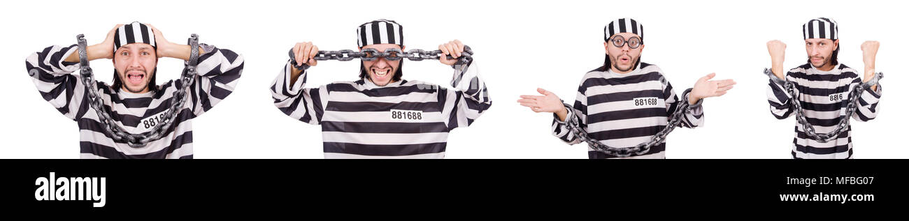 Prison inmate isolated on the white background Stock Photo - Alamy