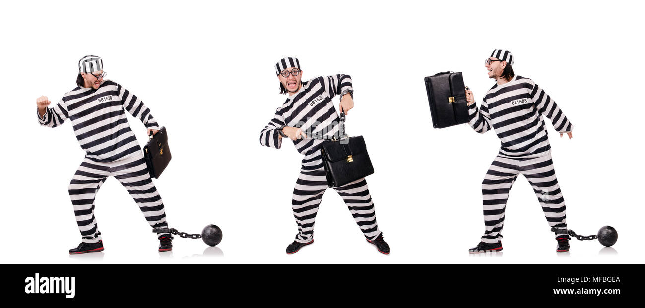 Prison inmate isolated on the white background Stock Photo - Alamy