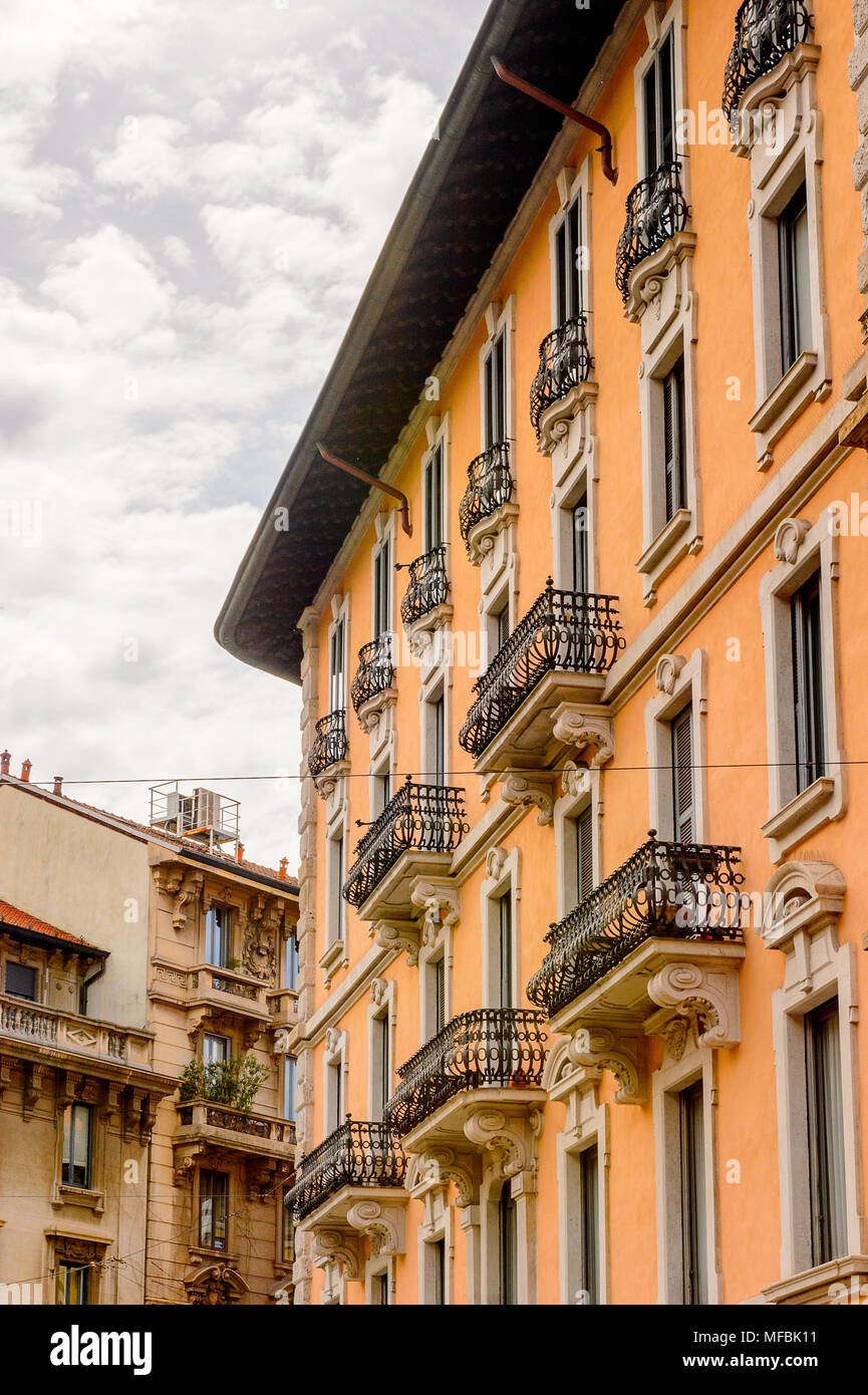 Architecture of the centre of Milan, the capital of Lombardy, Italy ...