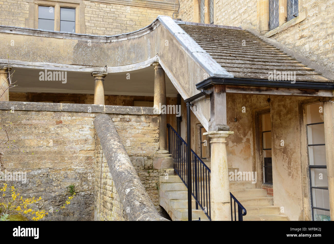 Elizabethan staircase at Burghley, House, Stamford Stock Photo - Alamy