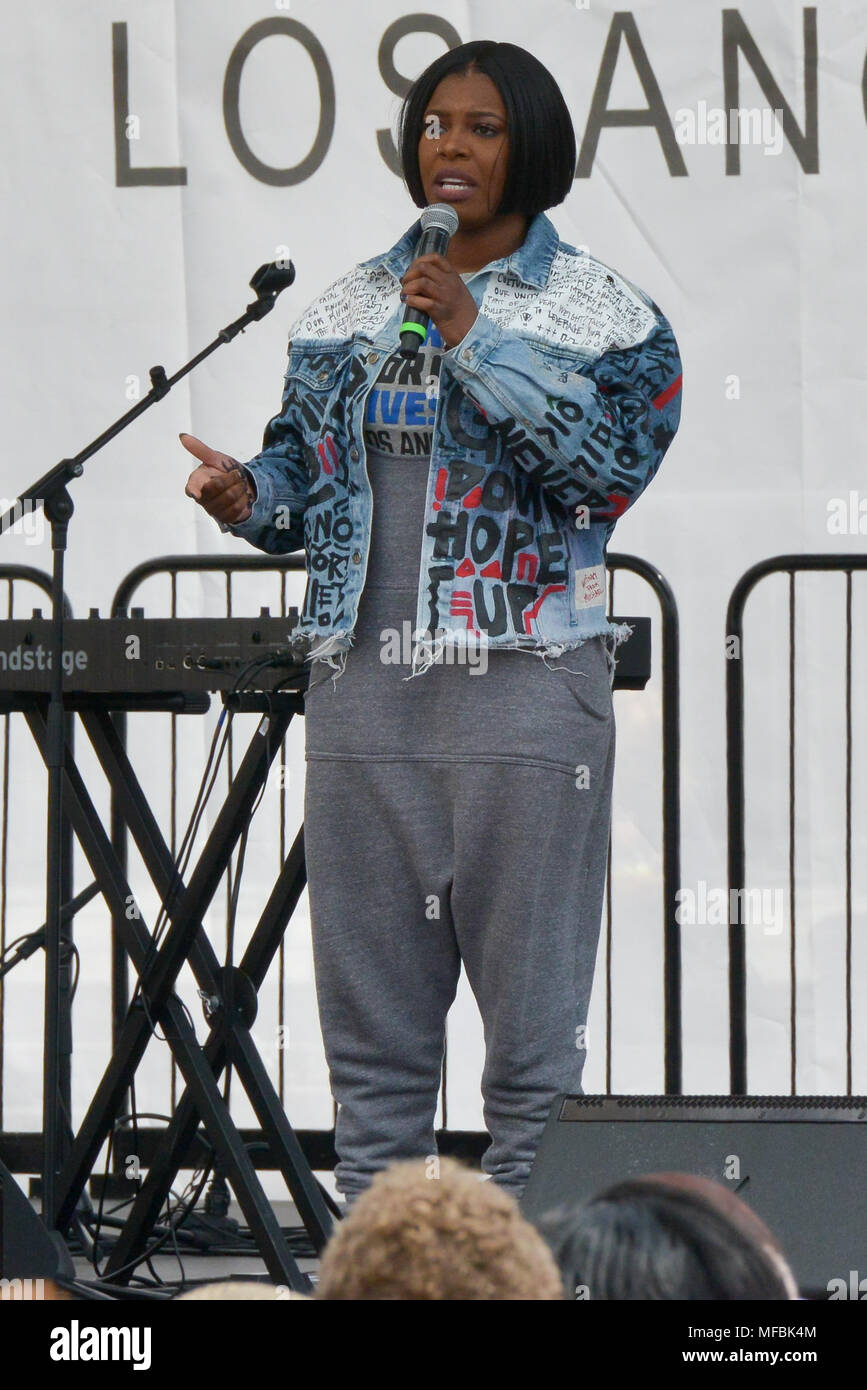 Ta'Rhonda Jones attending the "March For Our Lives" in downtown Los ...