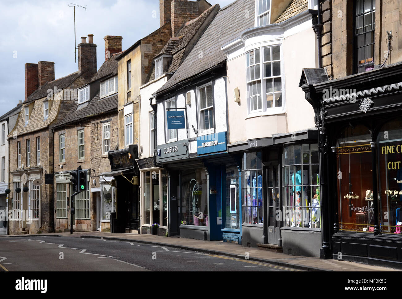 Stamford, St Marys Street Stock Photo - Alamy