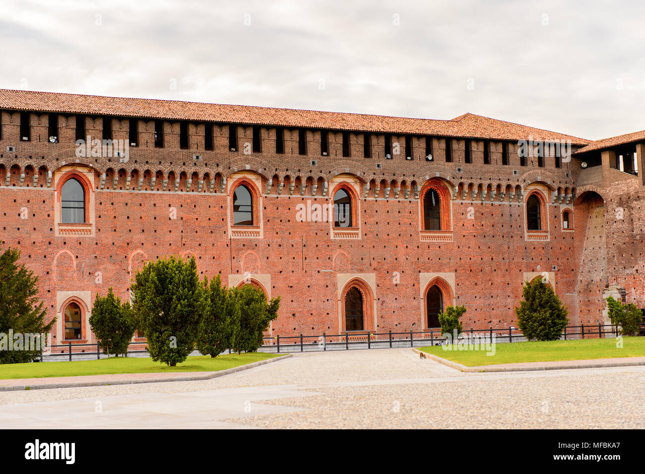Sforza Castle (Castello Sforzesco), a castle in Milan, Italy. It was ...