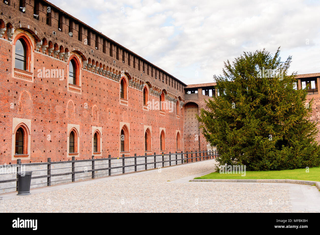 Sforza Castle (Castello Sforzesco), a castle in Milan, Italy. It was ...