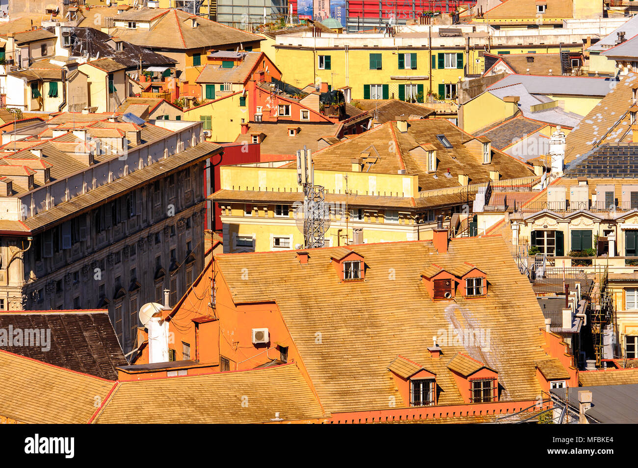 Architecture of the Old Port area of Genoa. Genoa is the capital of ...