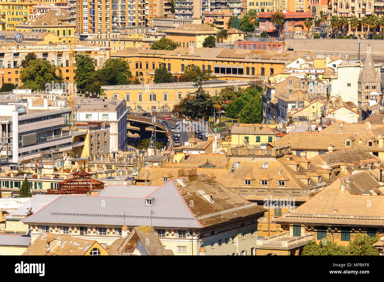 Architecture of the Old Port area of Genoa. Genoa is the capital of ...