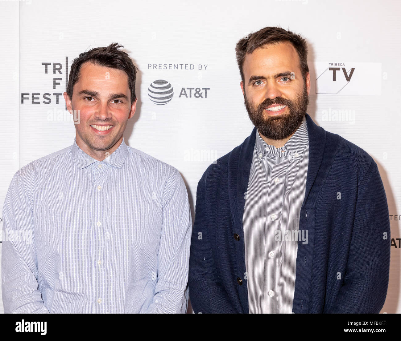 New York, NY, USA - April 23, 2018: Corey Creasey and Ian Kibbey of ...