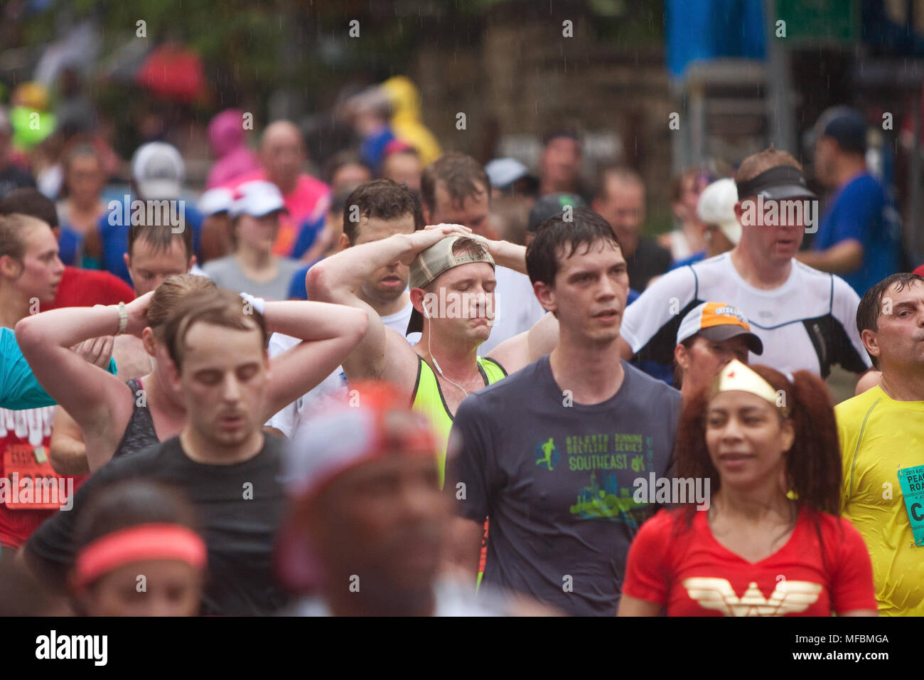 Exhausted after race hi-res stock photography and images - Alamy