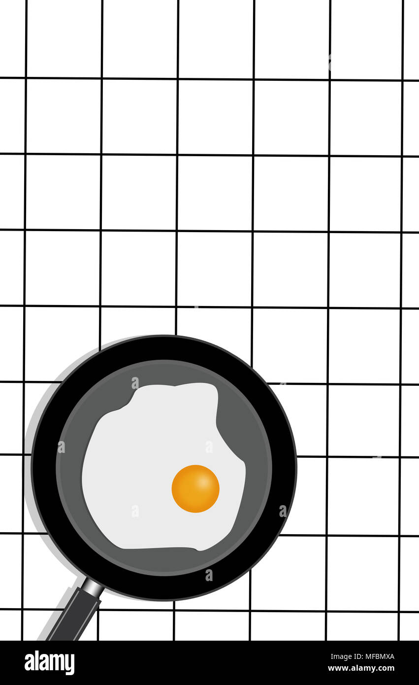 Cartoon pan frying egg Cut Out Stock Images & Pictures - Alamy