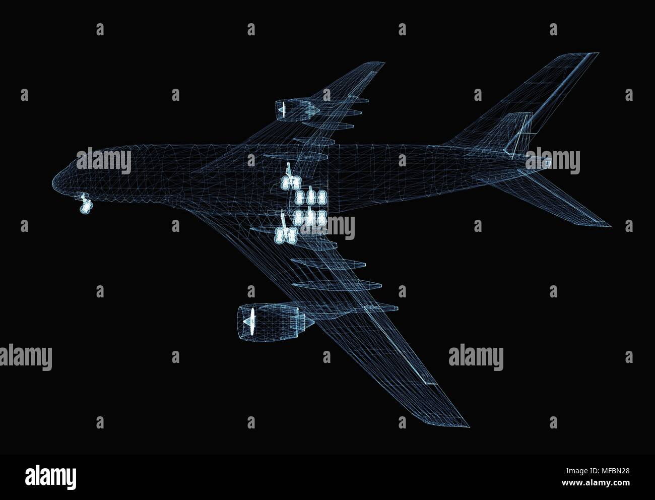 Abstract digital airplane Stock Photo - Alamy