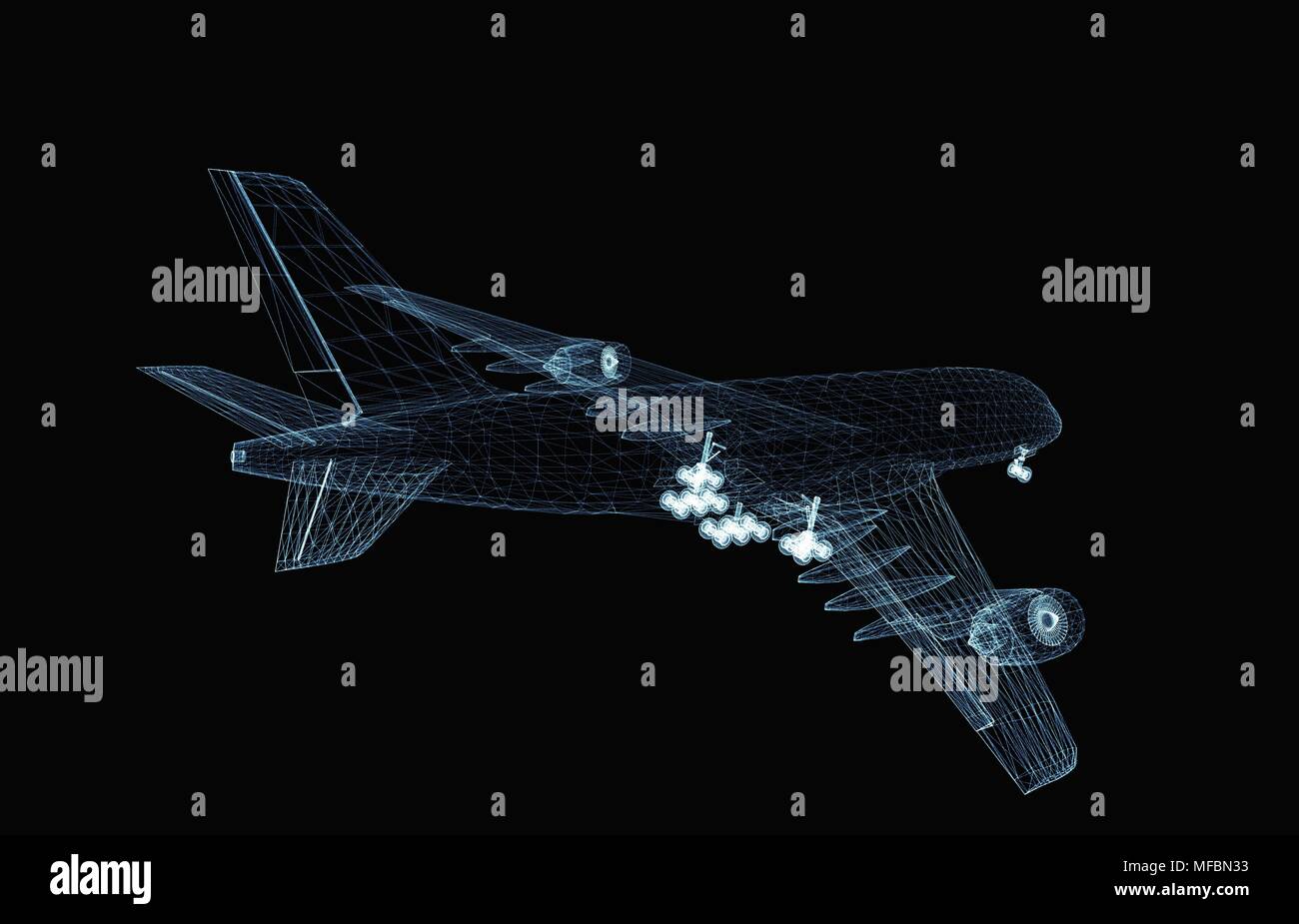 Abstract digital airplane Stock Photo - Alamy