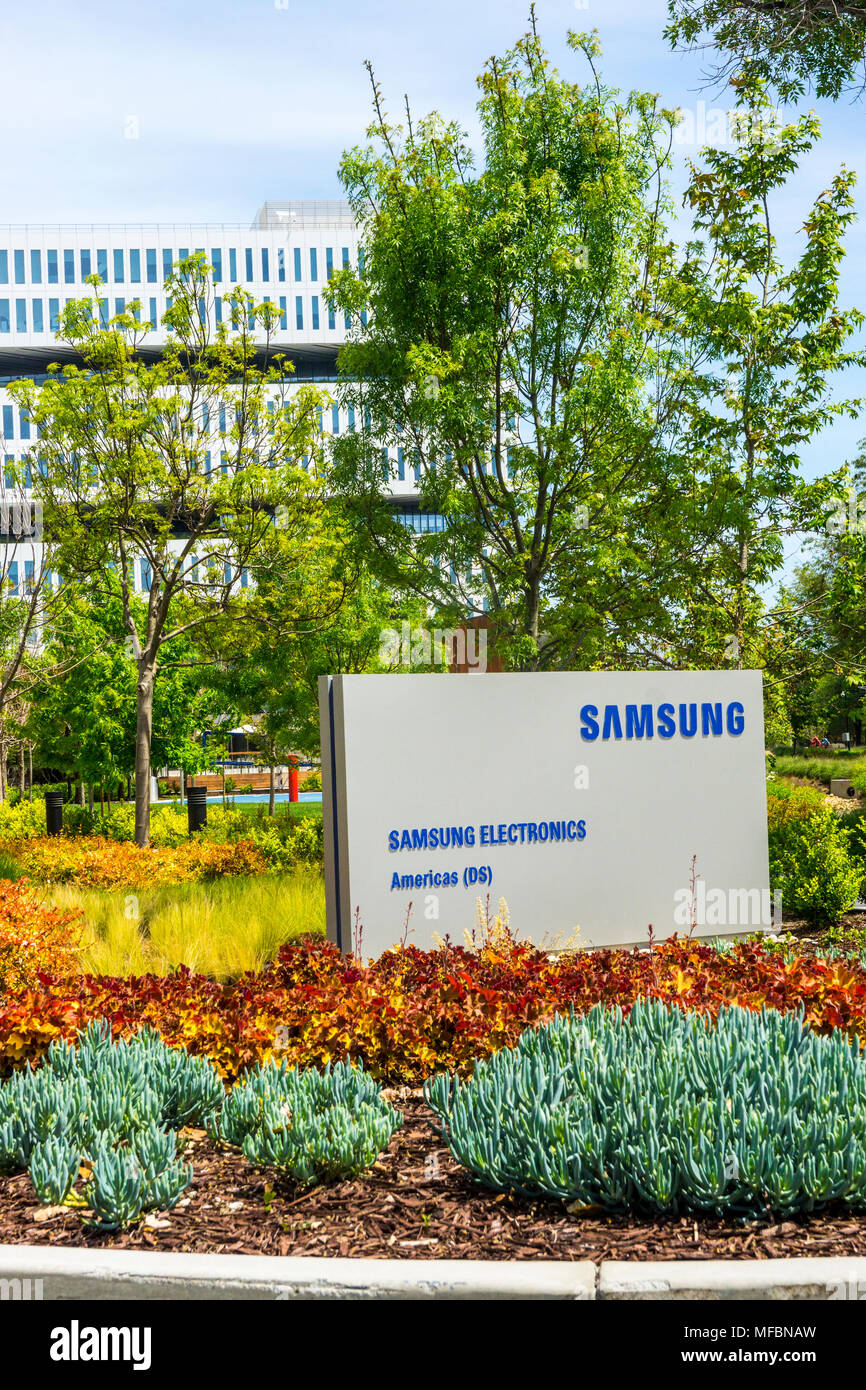 Samsung Corporation in the Silicon Valley of Northern California USA ...