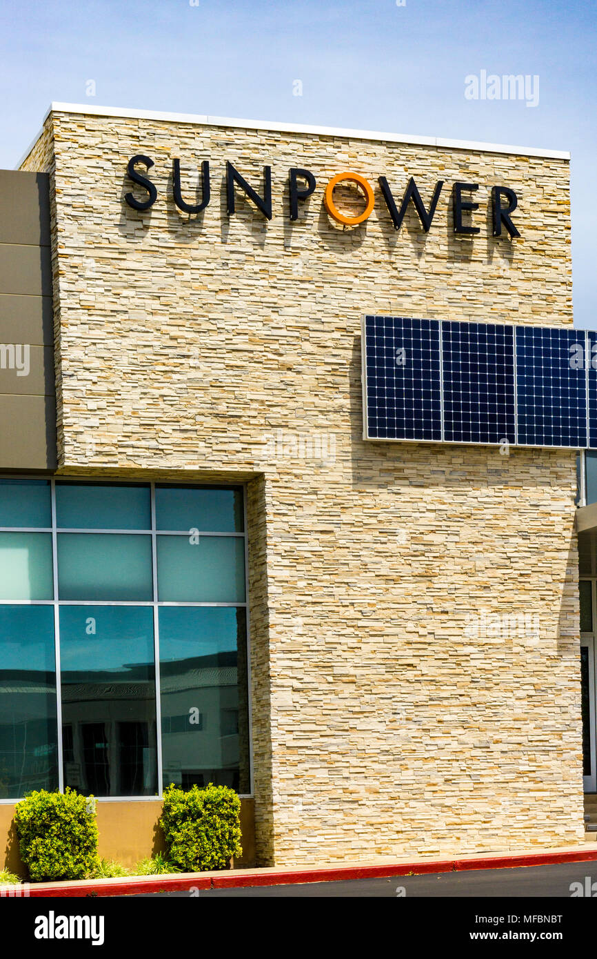 Sunpoower Corporation in the Silicon Valley of Northern California USA ...