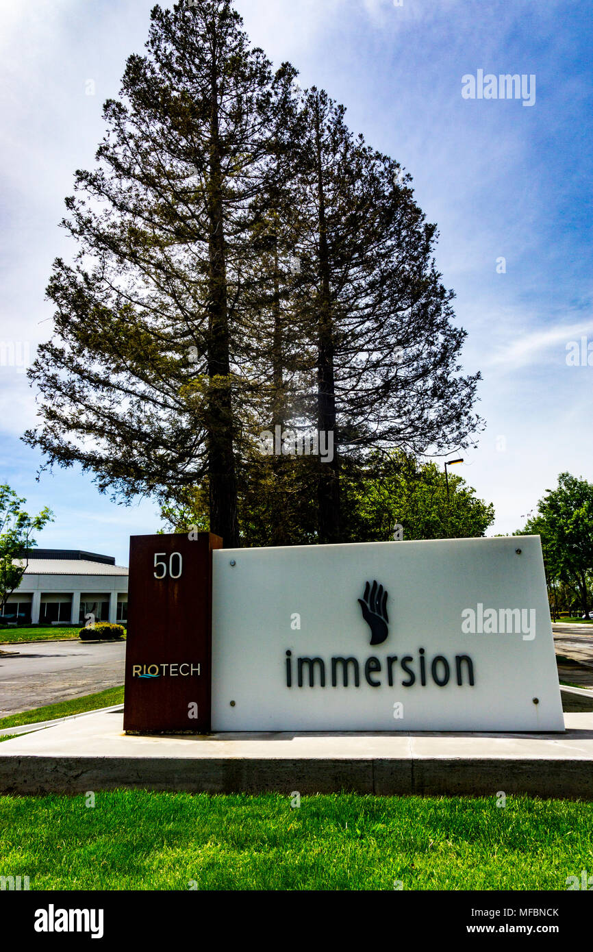 Immersion Corporation in the Silicon Valley of Northern California USA ...