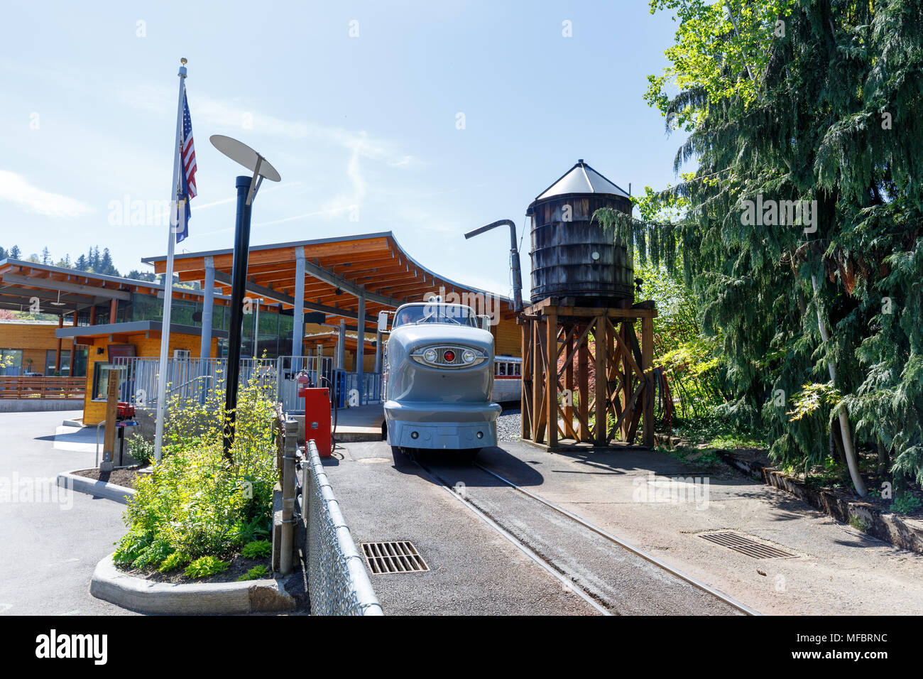 Portland, Oregon, USA - April 24, 2018 : Scenery of Oregon Zoo, which ...