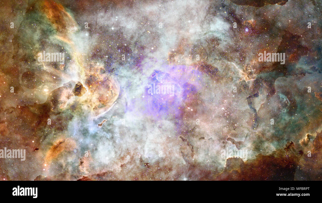 Nebula and stars in deep space, mysterious universe. Elements of this ...