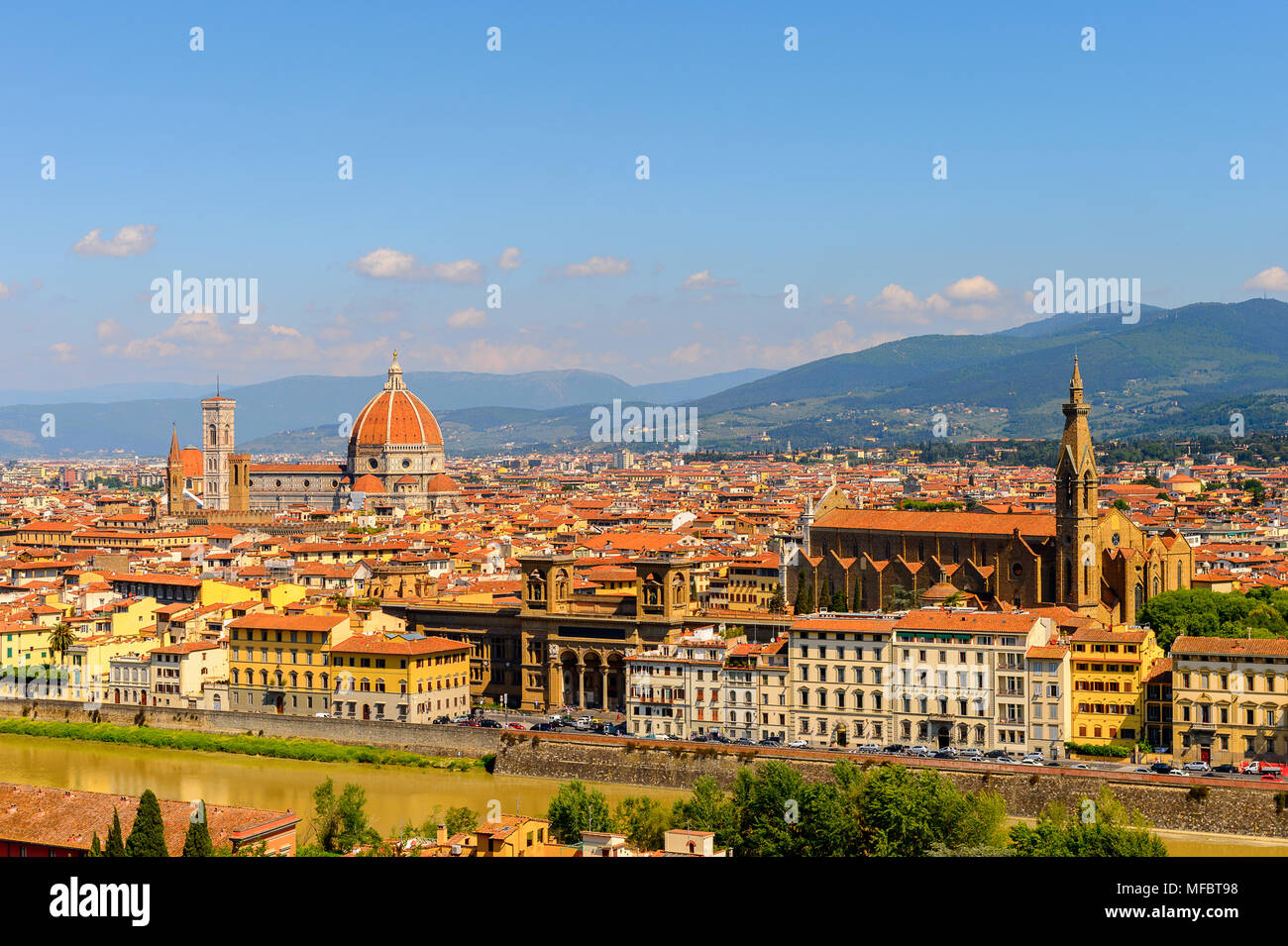 Florence, Italy. View from the Piazzetta Michelangelo Stock Photo - Alamy