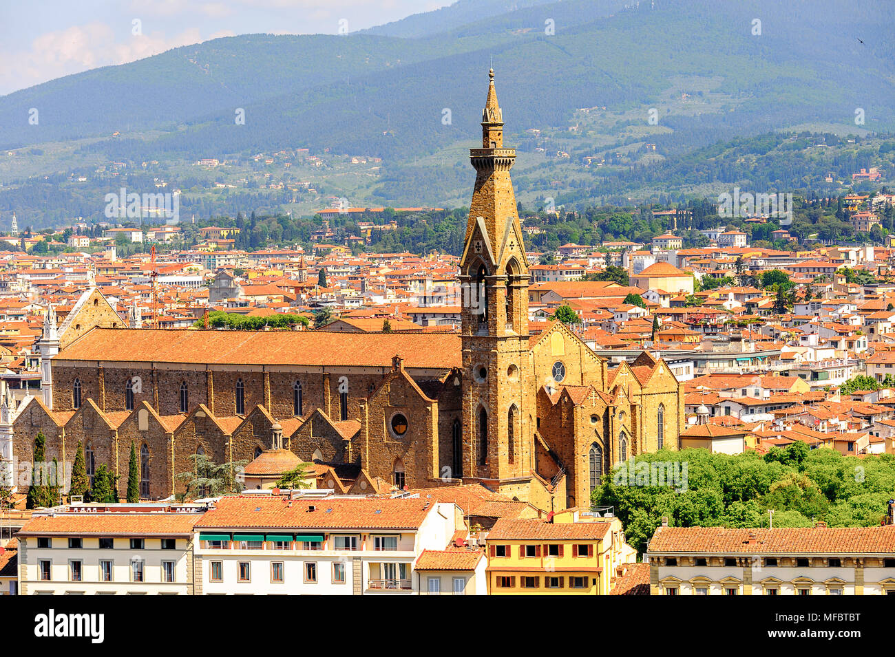 View from the Michelangelo square on the Historic Centre of Florence ...