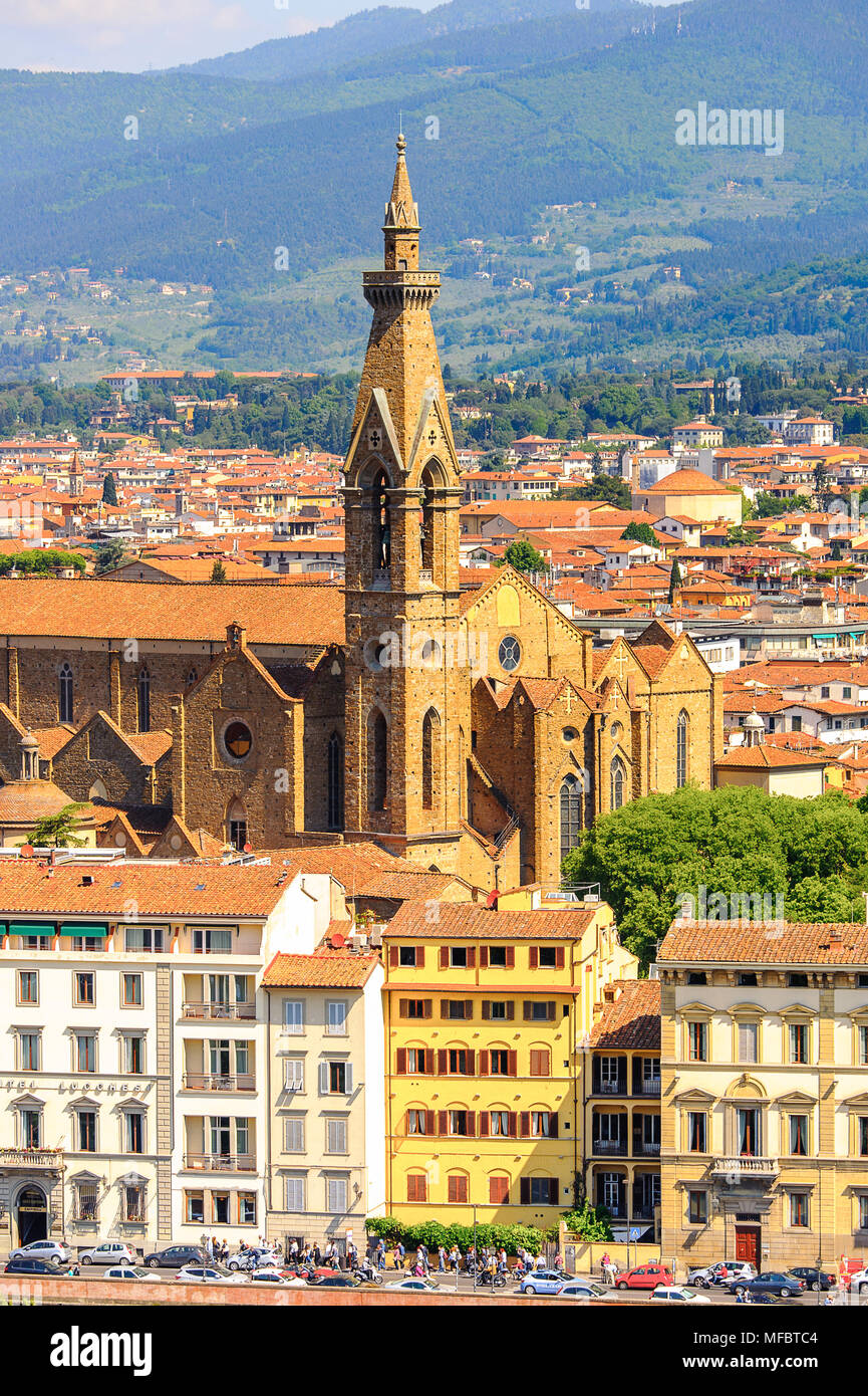 View from the Michelangelo square on the Historic Centre of Florence ...