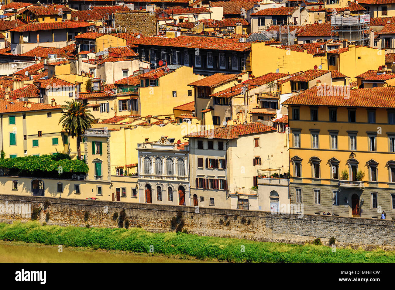 View from the Michelangelo square on the Historic Centre of Florence ...