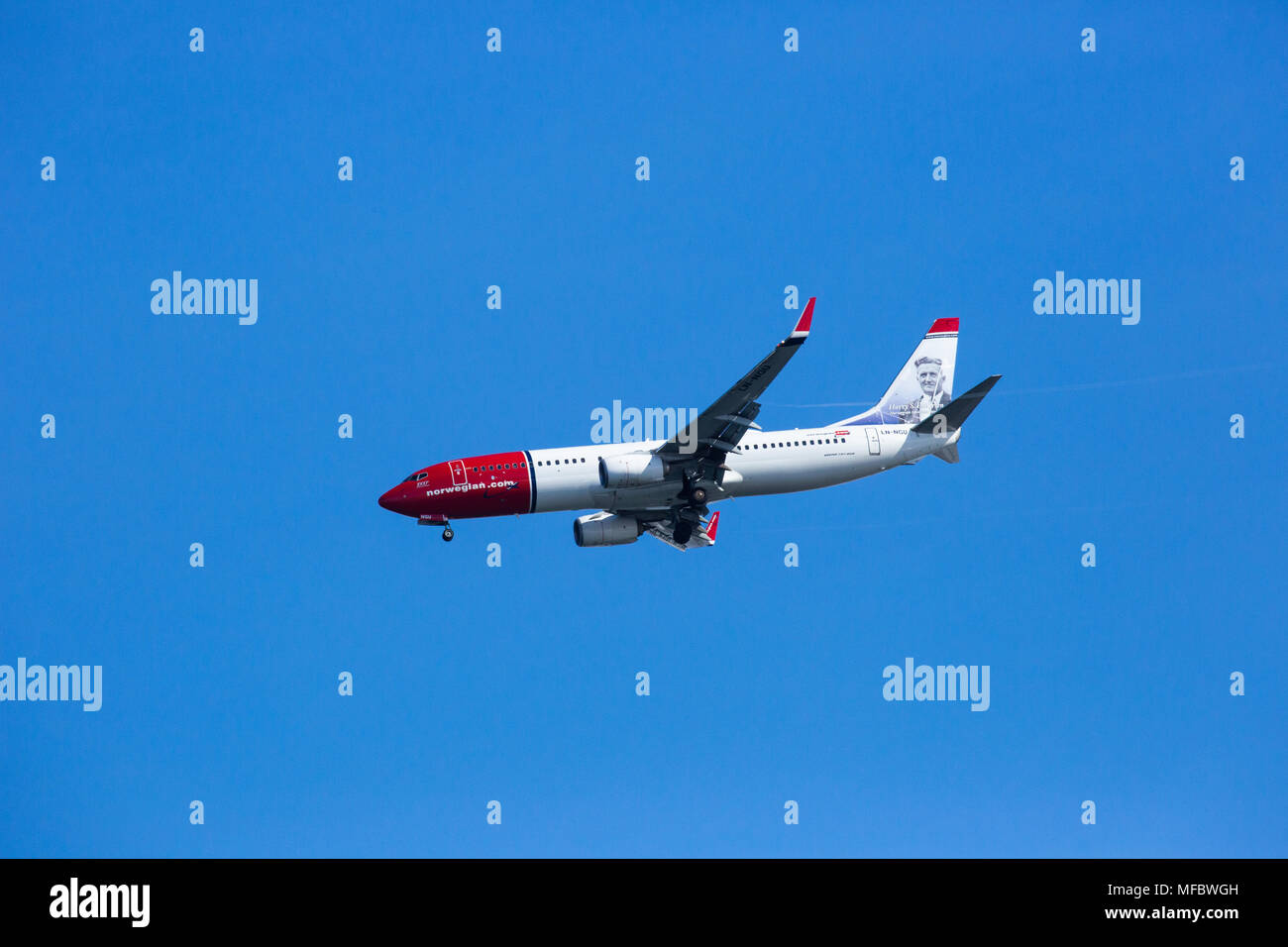 Norwegian Air airoplan, Svalbard Stock Photo - Alamy
