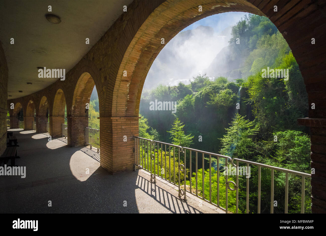 Terni (Umbria, Italy) -The Cascata delle Marmore is a touristic park ...